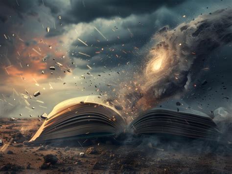 the concept of an open book with elements of natural phenomena neural