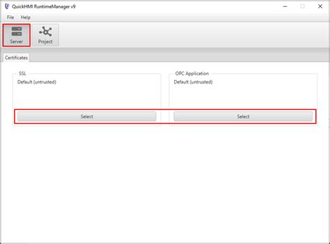 Runtime Manager Start Page