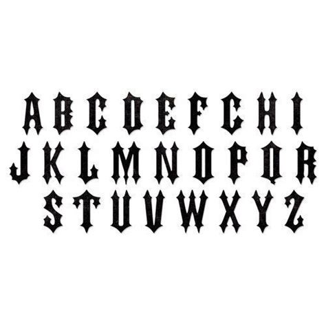 Gothic Alphabet Stencils B7b