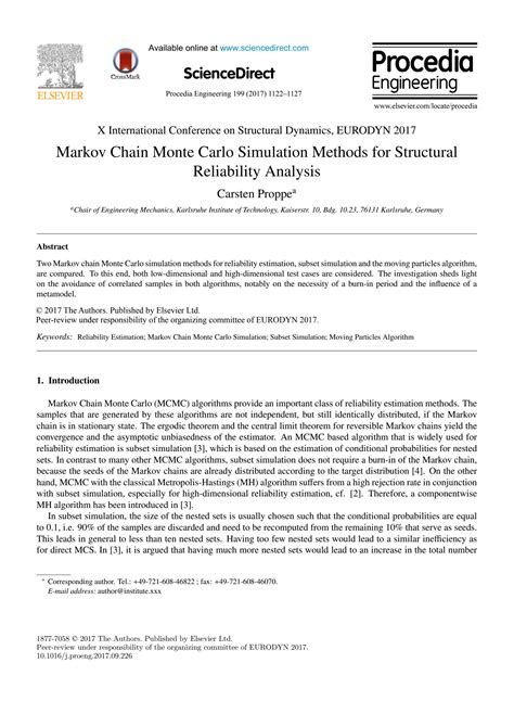 solution markov chain monte carlo simulation methods for structural