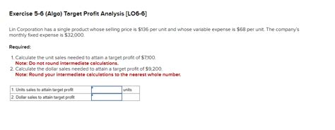Solved Lin Corporation Has A Single Product Whose Selling