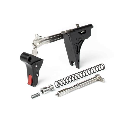 Zev Pro Flat Face Trigger Ultimate Kit For Glock 4th Gen 9mm Blkred