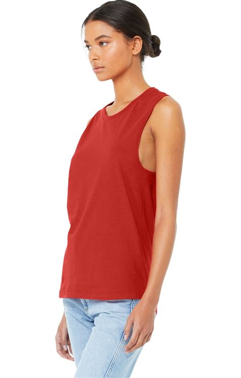 Bella Canvas Womens Jersey Muscle Tank B6003 Red