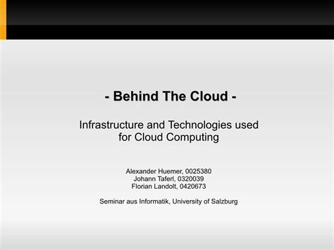 PDF Behind The Cloud NFS Network File System Comparison AFS Vs GFS AFS Is Designed