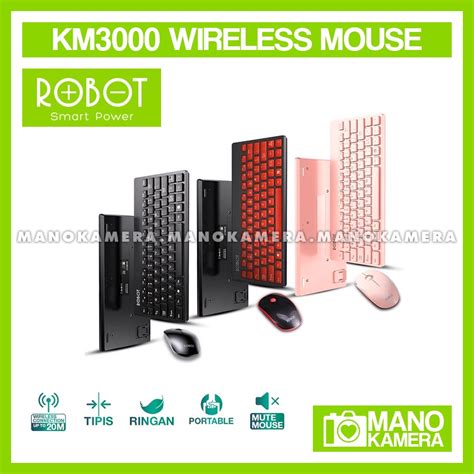 Jual Robot Km3000 Portable Mini Wireless Keyboard And Mouse Combo Shopee Indonesia