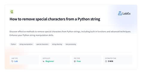 How To Remove Special Characters From A Python String Labex