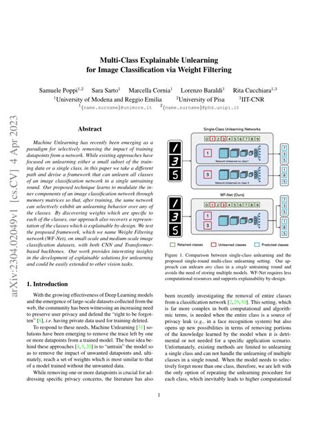 pdf multi class explainable unlearning for image classification via