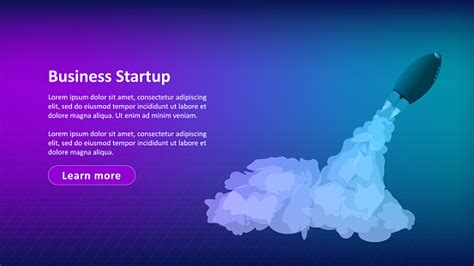 로켓을 발사하는 비즈니스 스타트업 웹 사이트 템플릿 헤더 프로젝트의 시작 방문 페이지에 대한 웹 배너입니다 벡터 그림입니다 웹 디자인에 대한 스톡 벡터 아트 및 기타 이미지