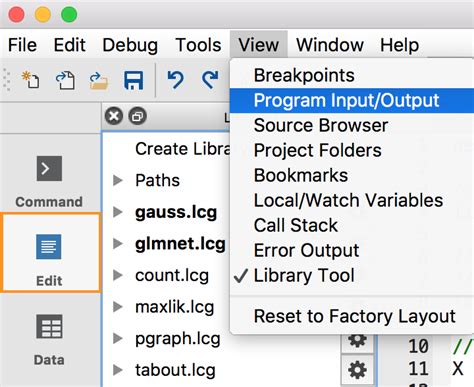 Introduction To Gauss Running A Program File Aptech