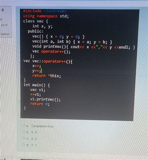 Solved 3 Ed Out Of Question Include Using Namespace Std