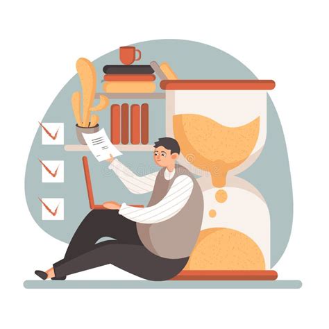 Concentrated Freelancer Creating Checklist Of Tasks On Computer Stock