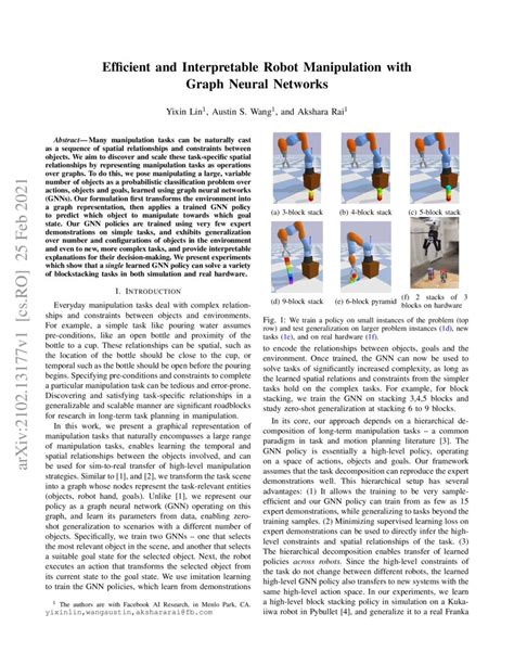 Efficient And Interpretable Robot Manipulation With Graph Neural