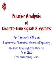 Discrete Time Fourier Analysis Understanding Signals Systems Course Hero