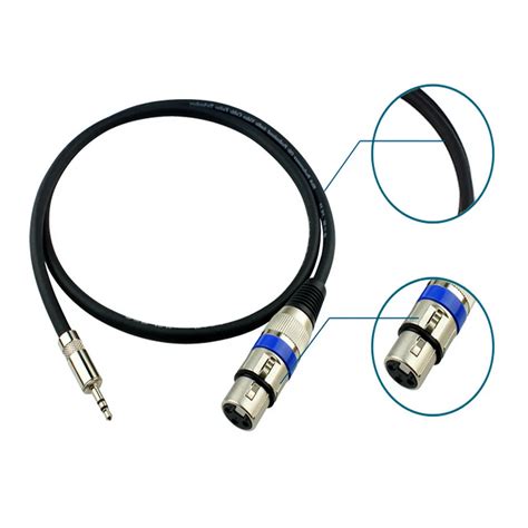 Mm Jake Stereo Male Plug Connector Cable To Microphone Female XLR Audio Pin Speaker XLR