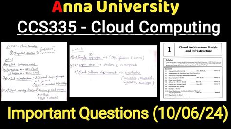 Ccs Important Questions Cloud Computing Anna University Latest April May YouTube