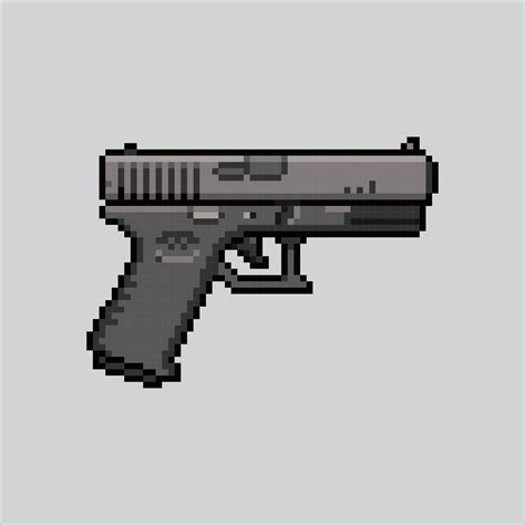Pixel Art Glock Gun Pixelated Pistol Handgun Glock Weapon Icons Background Pixelated For The