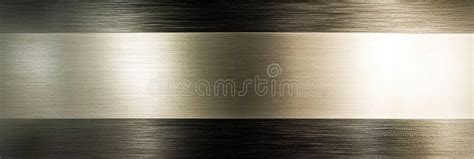 Metallic Surface With Horizontal Brushed Texture And Gradient Light