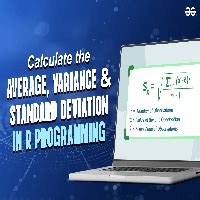Calculate The Average Variance And Standard Deviation In R Programming GeeksforGeeks Videos