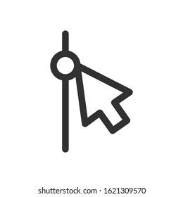 Scroll Bar Mouse Pointer Linear Icon Stock Vector Royalty Free 1621309570 Shutterstock