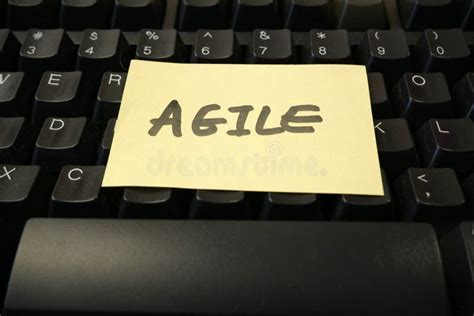 Keyboard And Software Scrum Agile Board With Paper Task Agile Software Development