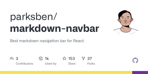 Github Parksbenmarkdown Navbar Best Markdown Navigation Bar For React