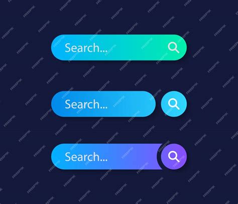 Premium Vector Set Search Bar Web Ui Design Element For Web Site Or Browsers Text Field And