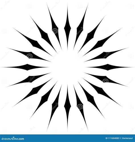 Geometric Radial Element Abstract Concentric Radial Geometric Stock Illustration