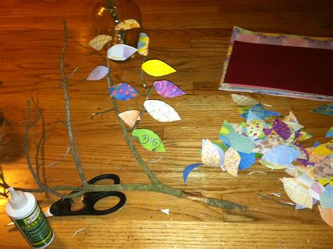 CrEatE Projects By Jamie Scrapbook Paper Tree Branch Centerpiece