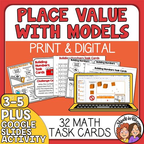 Building Numbers Place Value Modeling Task Cards Print Interactive Digital Minds In Bloom