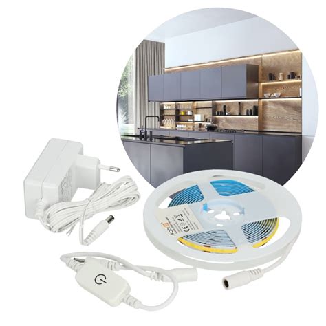 Cob Led Strip Set 12v 4000k Driver And Dimmer