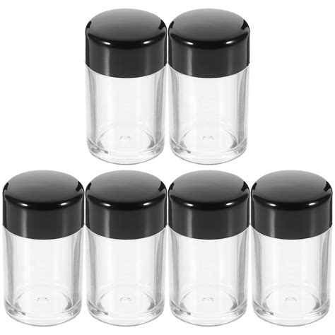 Homemaxs 6 Pcs Dusting Powder Container With Puff Cream Jar Vacuum