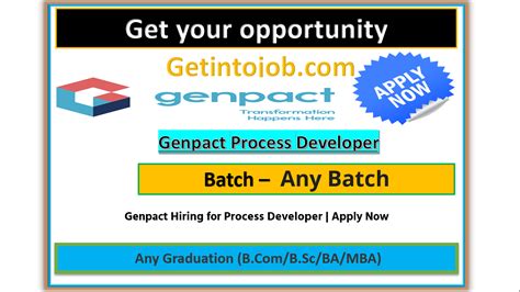 Genpact Process Developer Getintojob Genpact Process Developer Getintojob
