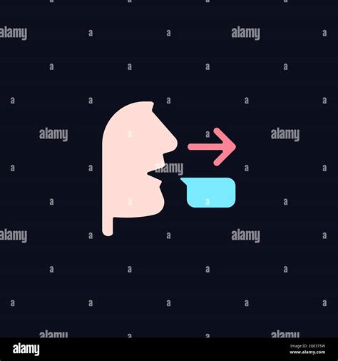 Message Sender RGB Color Icon For Dark Theme Stock Vector Image Art Alamy
