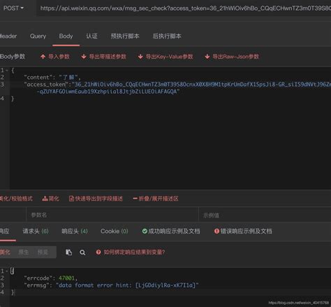 47001 Data Format Error Hint 解析 Jsonxml 内容错误 Csdn博客