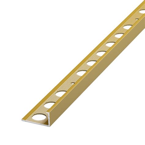 Профиль для плитки и керамогранита анодир. алюм. 9мм, 2,7м золото (ПК ...