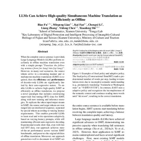 Llms Can Achieve High Quality Simultaneous Machine Translation As Efficiently As Offline Acl