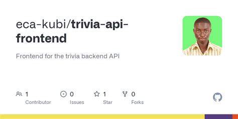 Github Eca Kubitrivia Api Frontend Frontend For The Trivia Backend Api