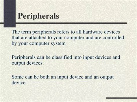 Ppt Peripherals Powerpoint Presentation Free Download Id 5721887