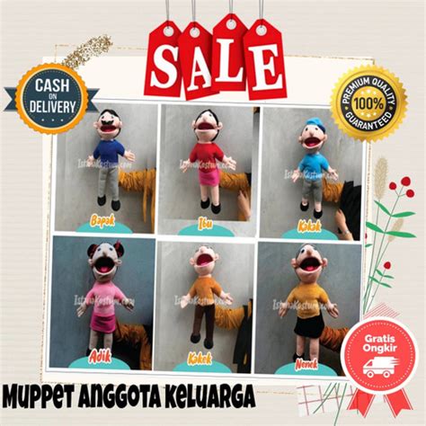 Jual Jual Muppet Karakter Anggota Keluarga Boneka Tangan Peraga