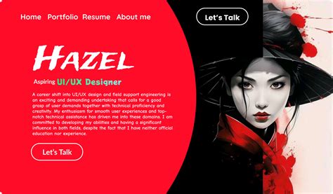 Portpolio Website Design With Animation Text Figma