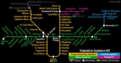 Toronto Subway And Rt Maps Free Printable Maps