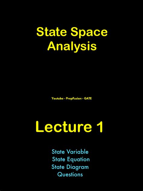 State Space Analysis Pdf Eigenvalues And Eigenvectors Matrix