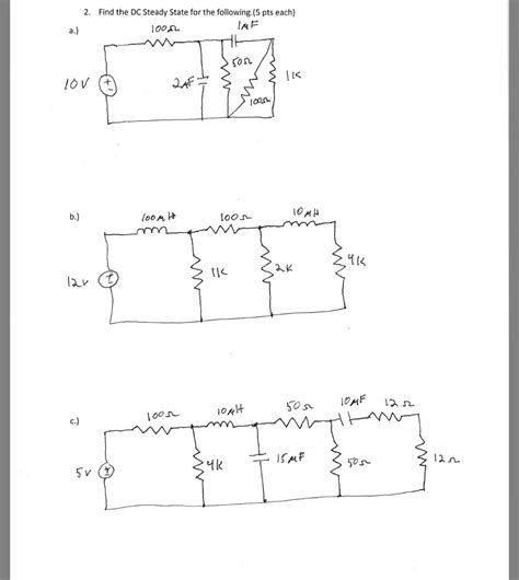 Solved Find The DC Steady State For The Following Chegg Com