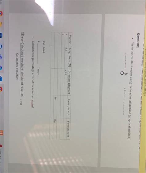 Solved Write The Resultant Vector Using The Head To Tail