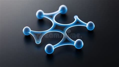 Abstract Molecular Structure In Light Blue Symbolizing Interconnected