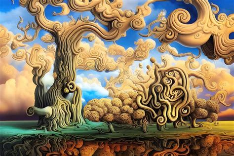 Abstract Surreal Background Modern Art Illustration Generative Ai Stock Illustration