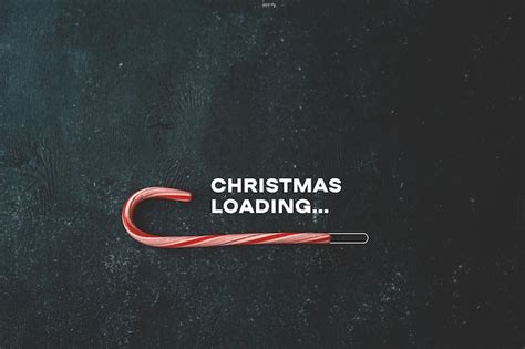 Premium Photo Christmas Loading Inscription On A Black Background And