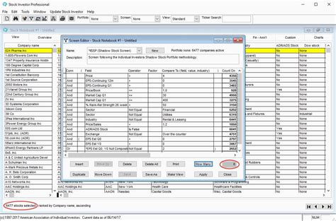 an overview of the screen editor aaii