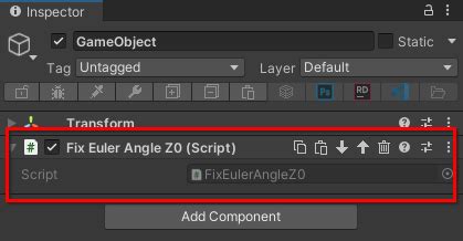 GitHub baba s Kogane FixEulerAngleZ Unitytransform eulerAngles z を に固定するコンポーネント