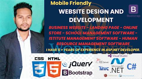 Develop Modern And Responsive Asp Dot Net Website Design By Suryakant257 Fiverr